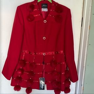 Milano | Jackets & Coats | Gorgeous Nwt Milano New York Red Blazer Sz 8 ...